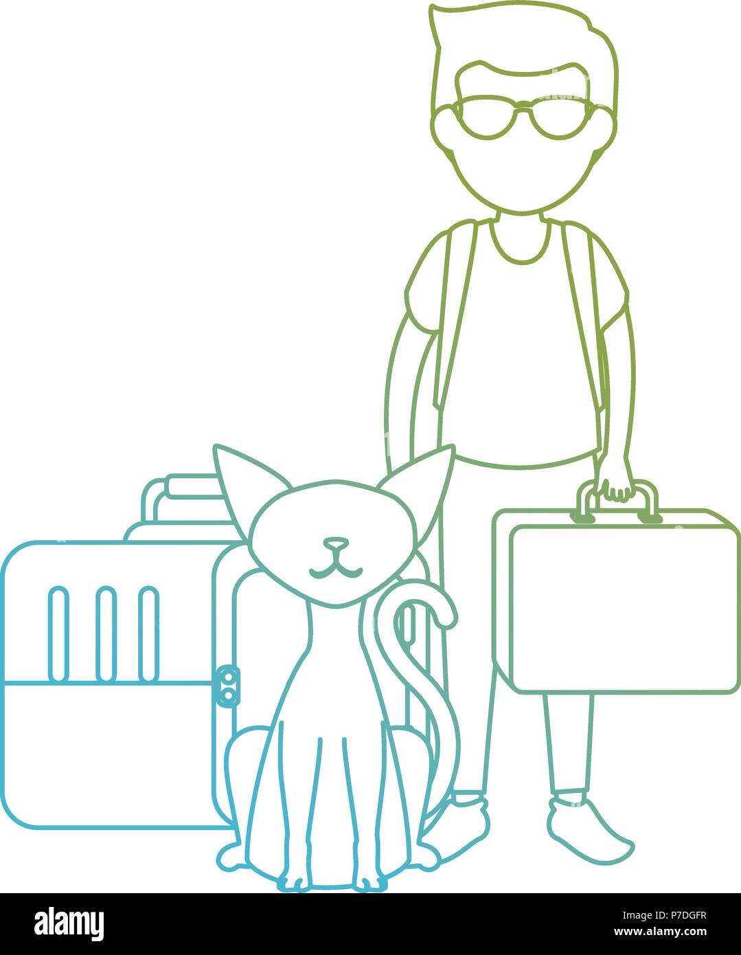 Young man cat transport hi-res stock photography and images - Alamy