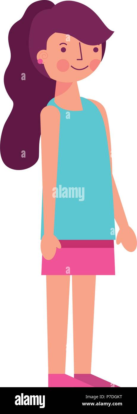 woman female character cartoon image vector illustration Stock Vector ...