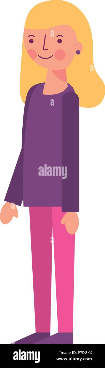woman female character cartoon image vector illustration Stock Vector ...