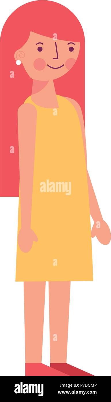woman female character cartoon image vector illustration Stock Vector ...