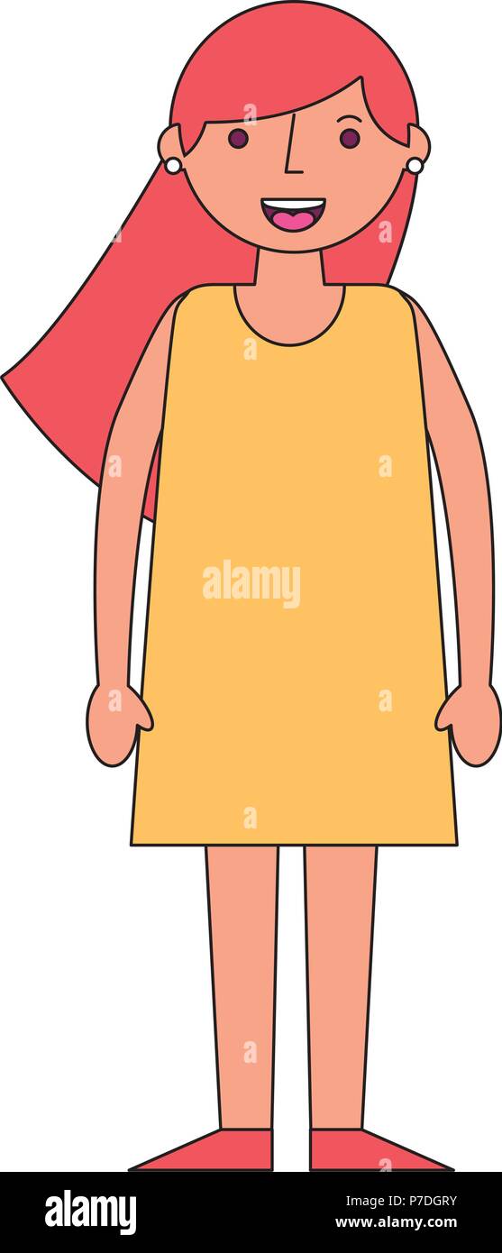 woman female character cartoon image vector illustration Stock Vector ...