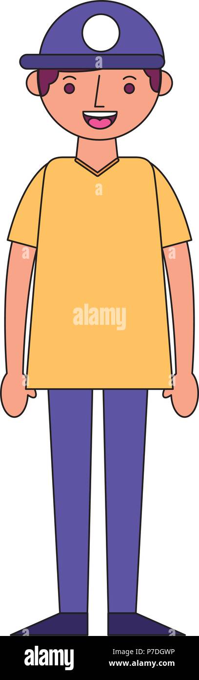 man character male cartoon image vector illustration Stock Vector Image ...