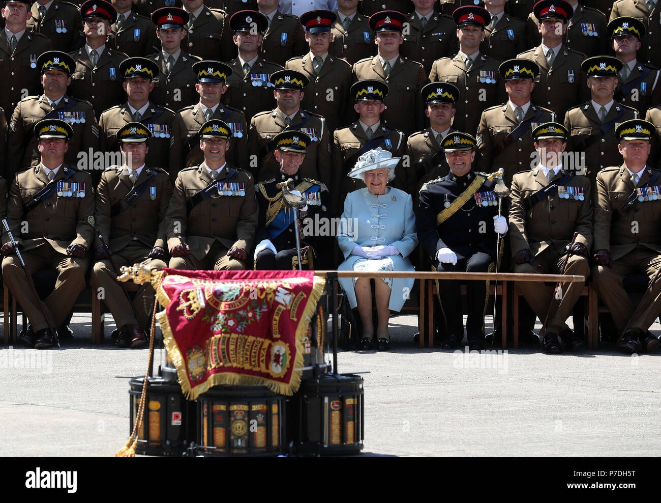 As colonel in chief of the royal scots dragoon guards hi-res stock ...