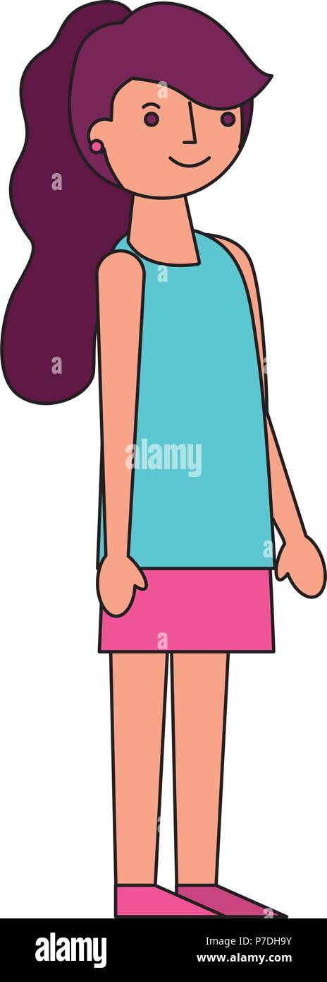 woman female character cartoon image vector illustration Stock Vector ...