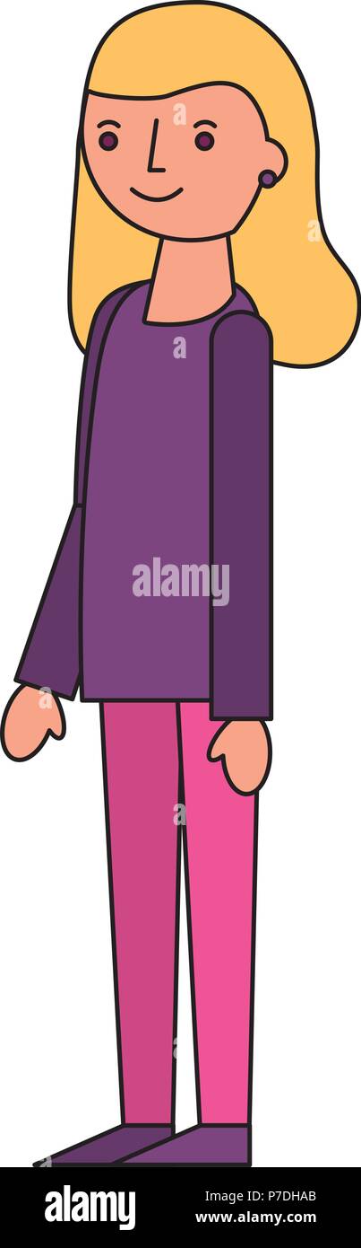 woman female character cartoon image vector illustration Stock Vector ...