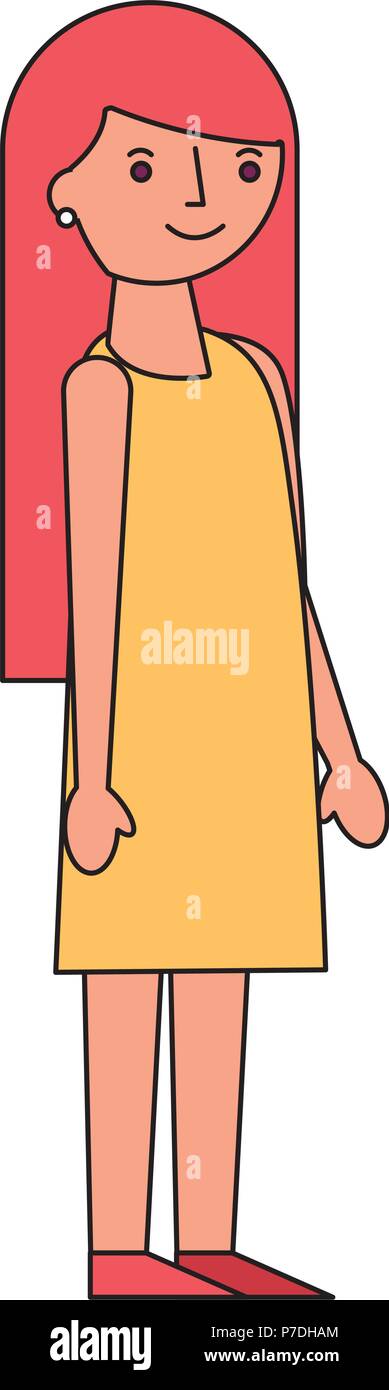 woman female character cartoon image vector illustration Stock Vector ...