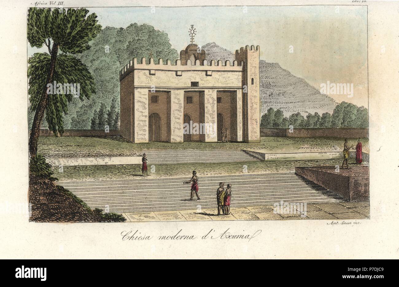 Modern Christian church in Axum, Ethiopia, early 19th century ...