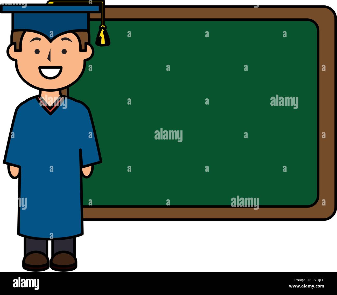 Boy student hat knowledge Stock Vector Images - Alamy