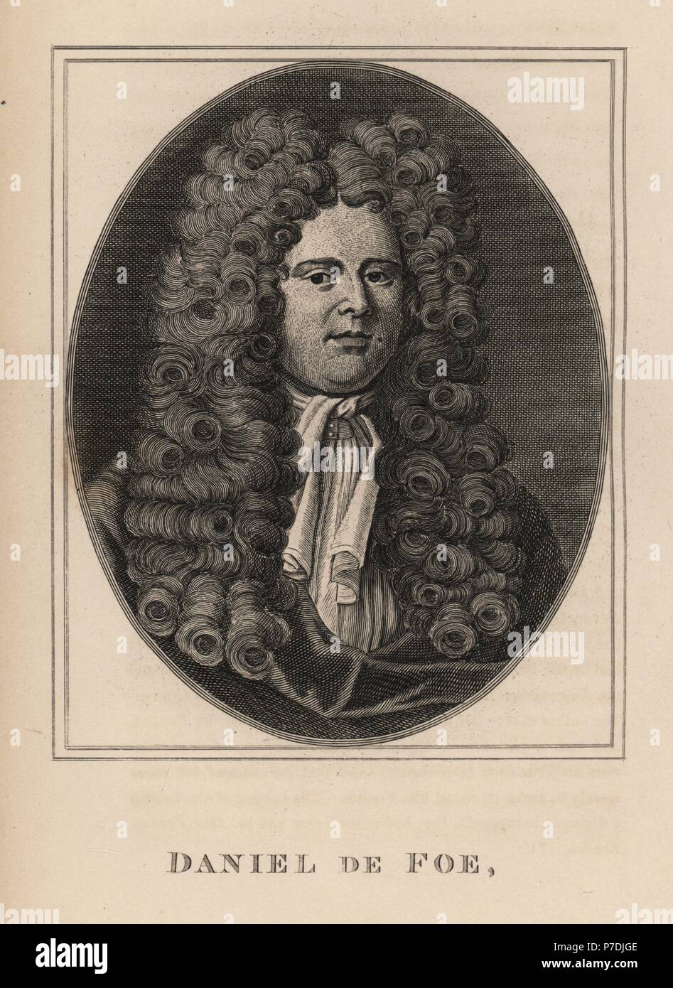 Daniel de Foe, author of Robinson Crusoe. Engraving from James ...
