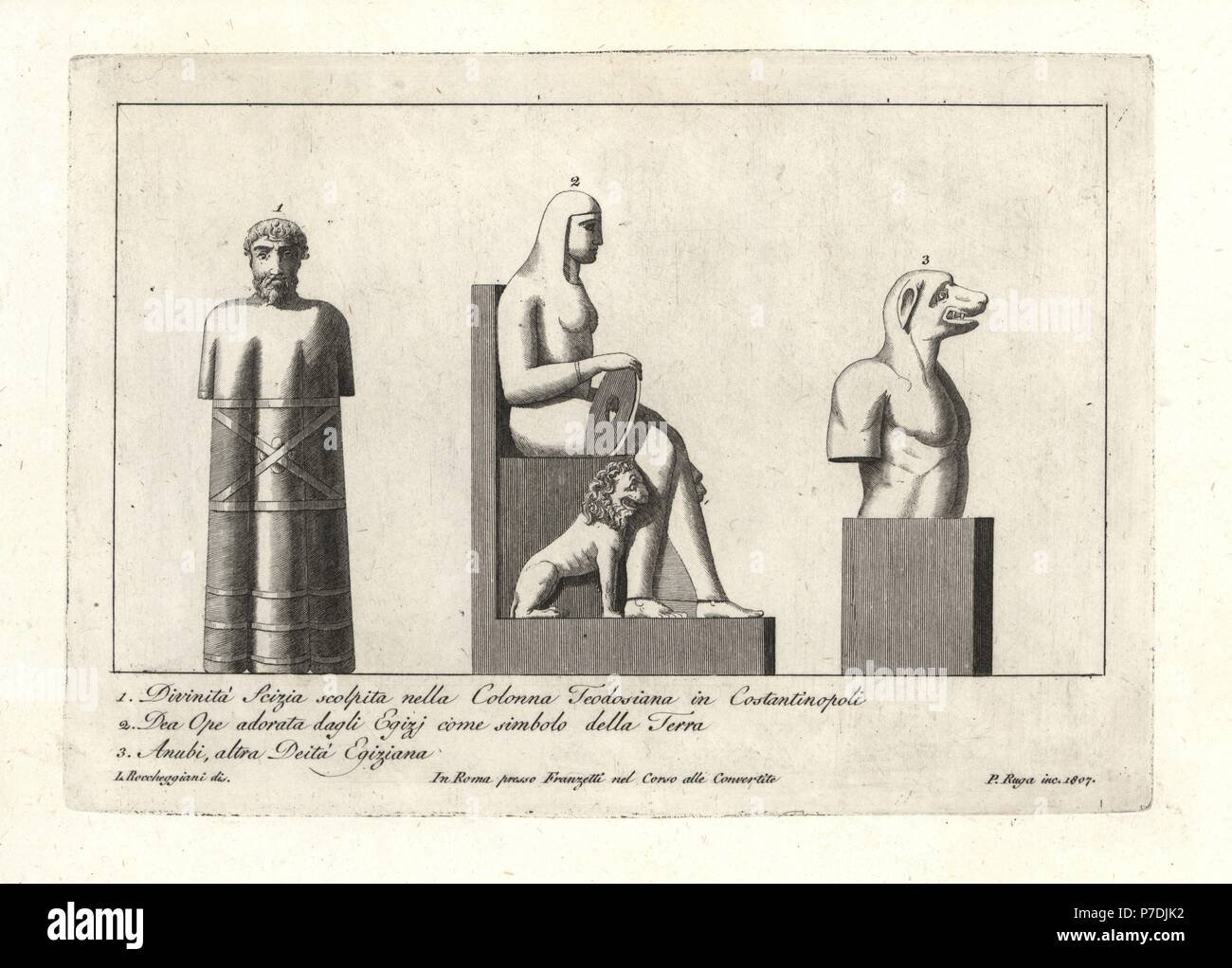 Scythian bearded god from the Column of Theodosius 1, Egyptian goddess ...