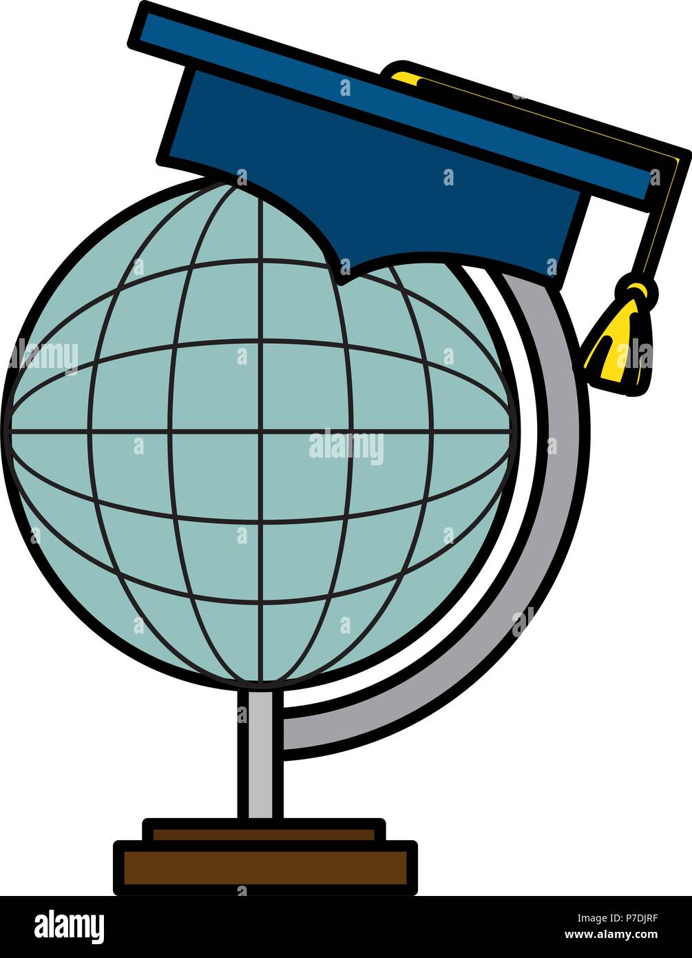 World planet earth hat graduation Stock Vector Images - Alamy