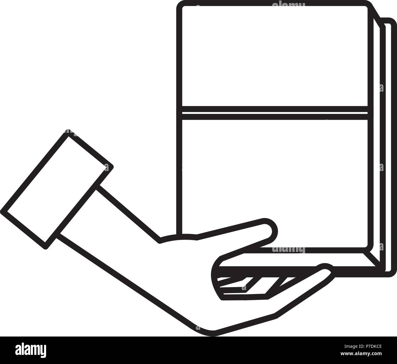 hand with education text books Stock Vector Image & Art - Alamy