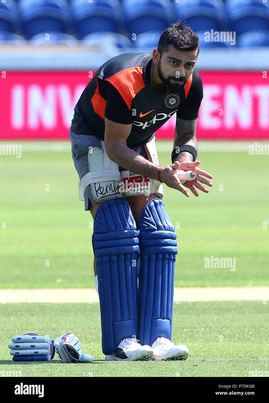 India's Virat Kohli during a nets session at The SSE SWALEC, Cardiff ...