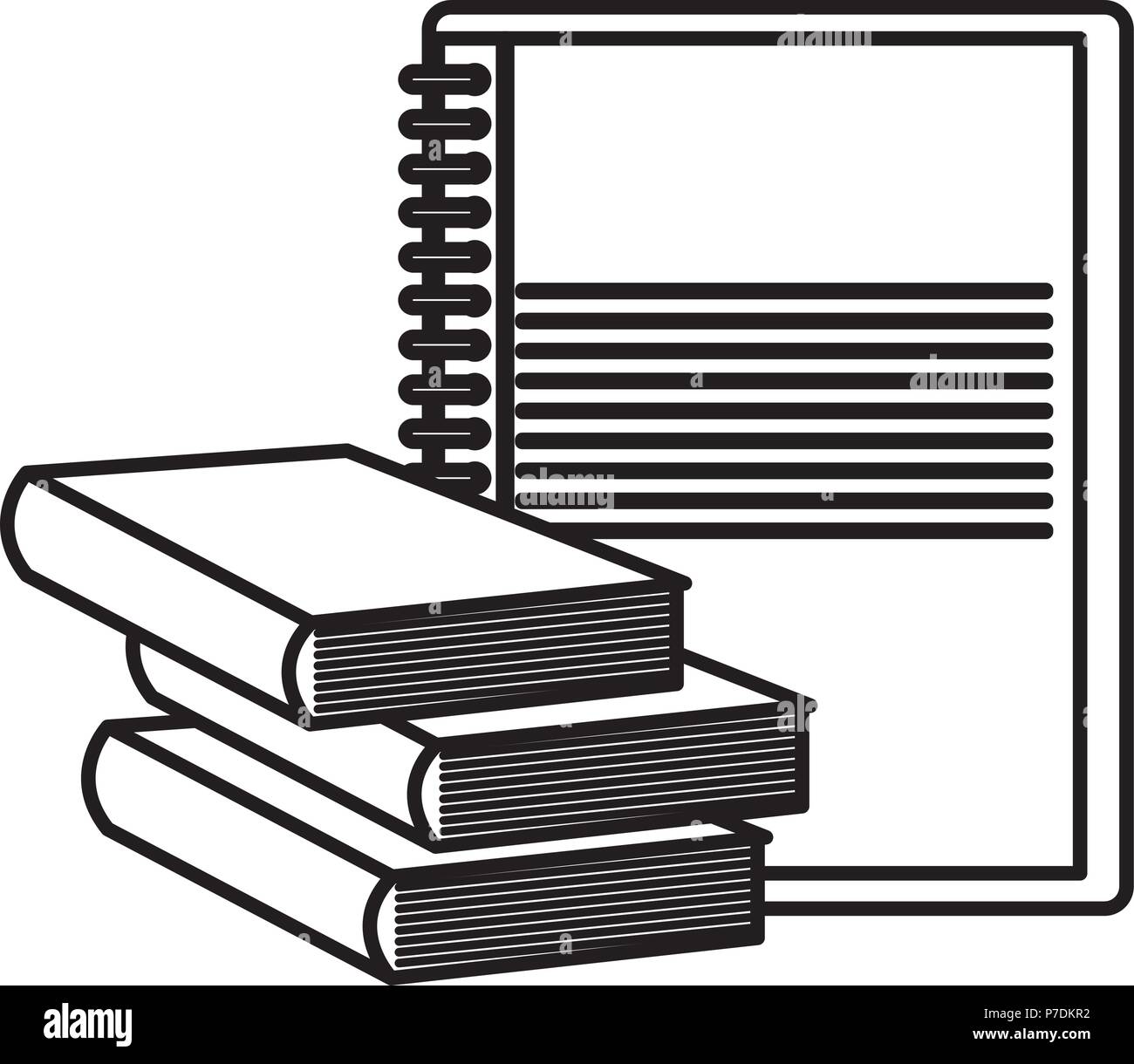 education text books with notebook Stock Vector Image & Art - Alamy
