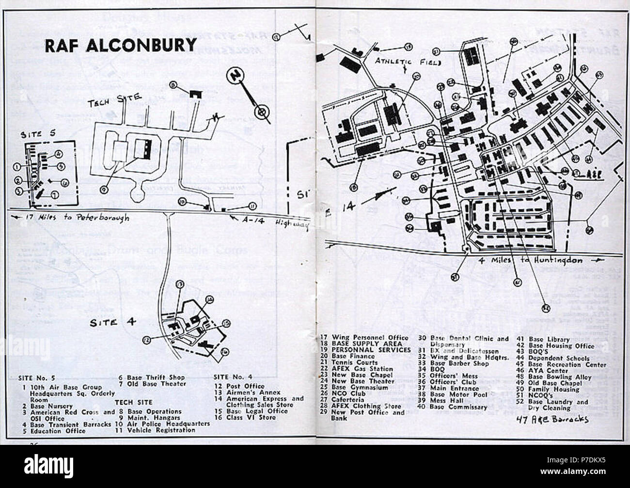 1960 Alconbury Map Stock Photo - Alamy