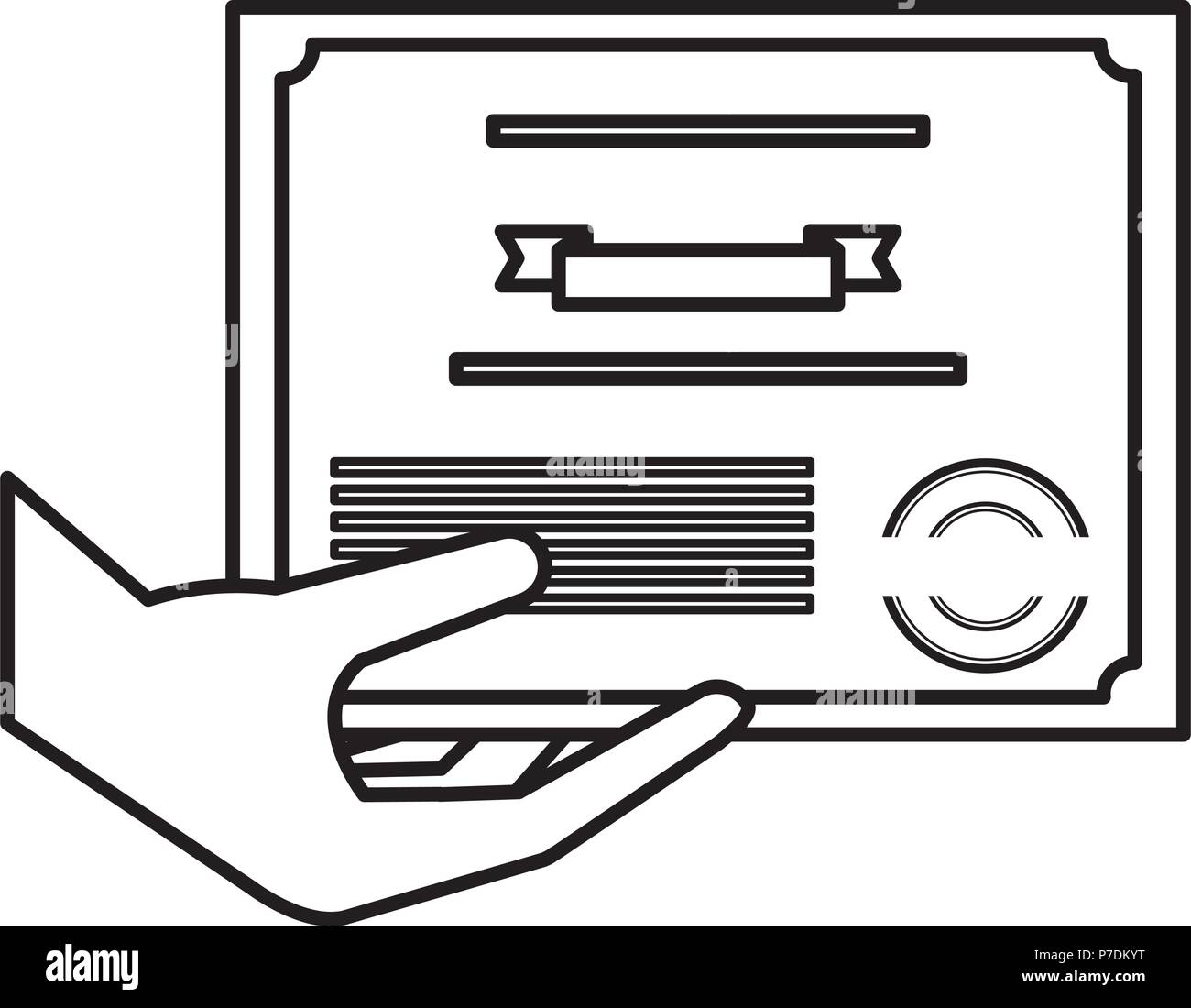 hand with diploma graduation Stock Vector Image & Art - Alamy
