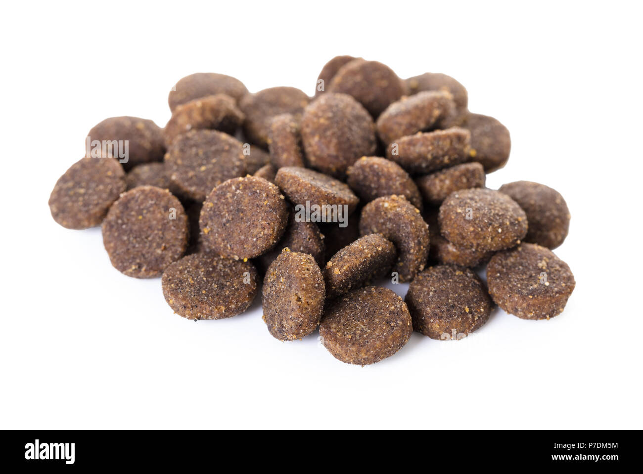 dry food for animals on a white isolated background Stock Photo - Alamy