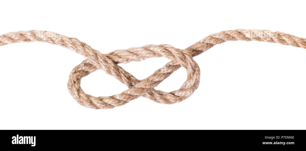 old rope closeup on white isolated background Stock Photo - Alamy