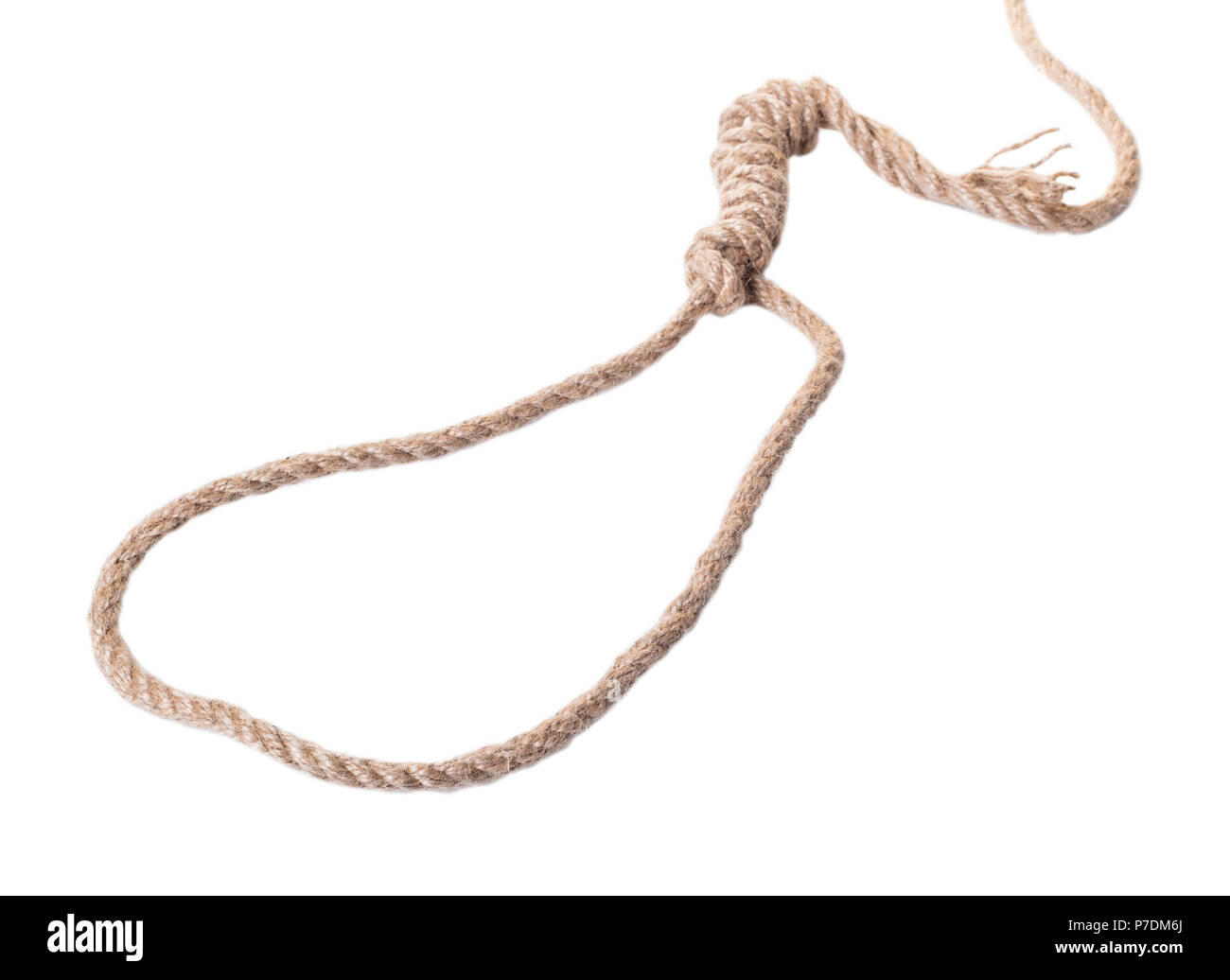 old rope closeup on white isolated background Stock Photo - Alamy