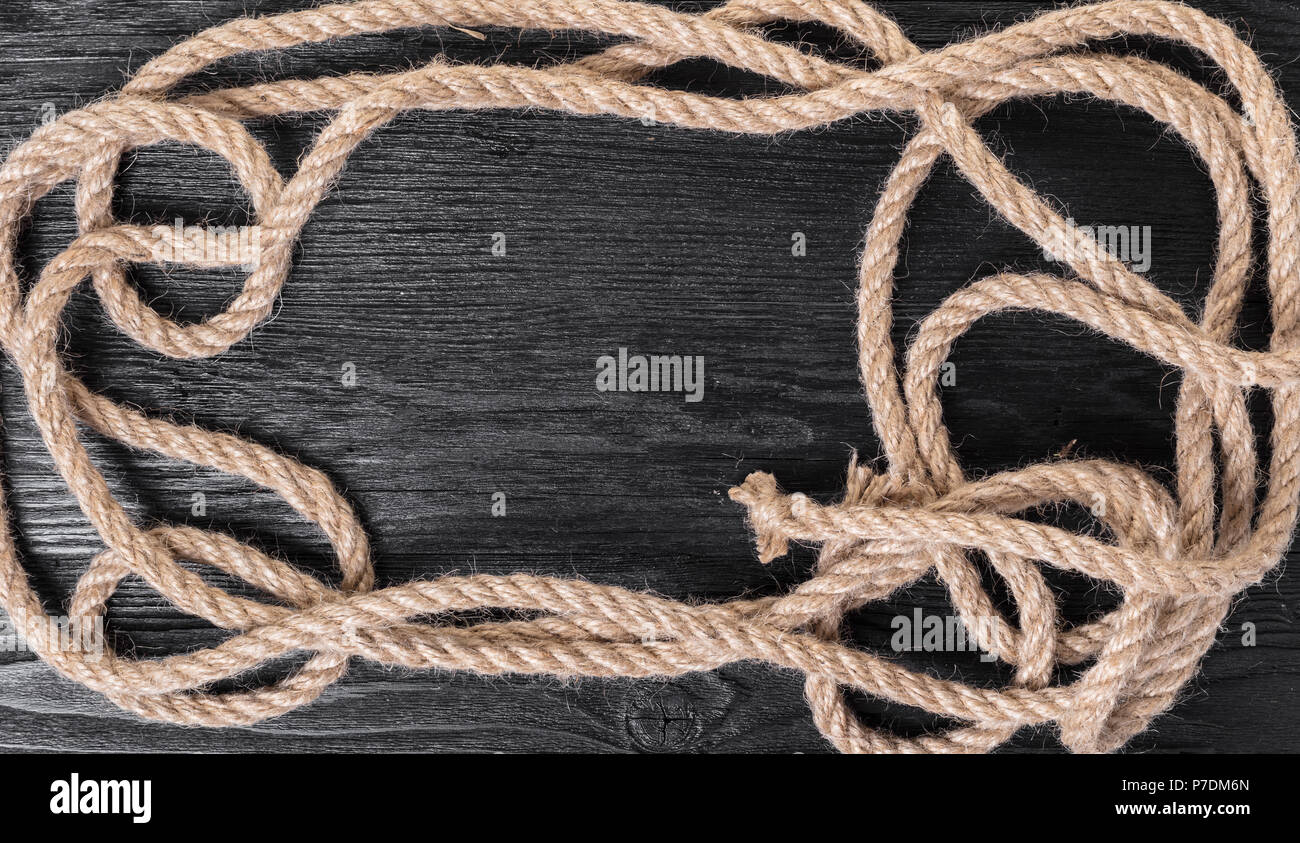 Texture rope on black hi-res stock photography and images - Alamy