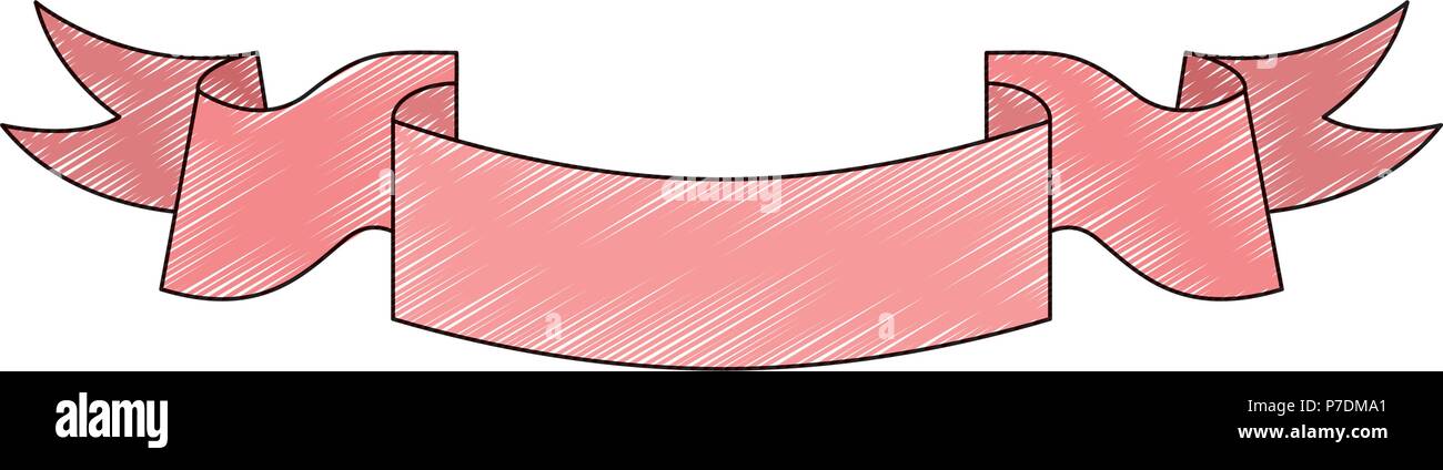 ribbon banner decoration ornate image vector illustration Stock Vector ...