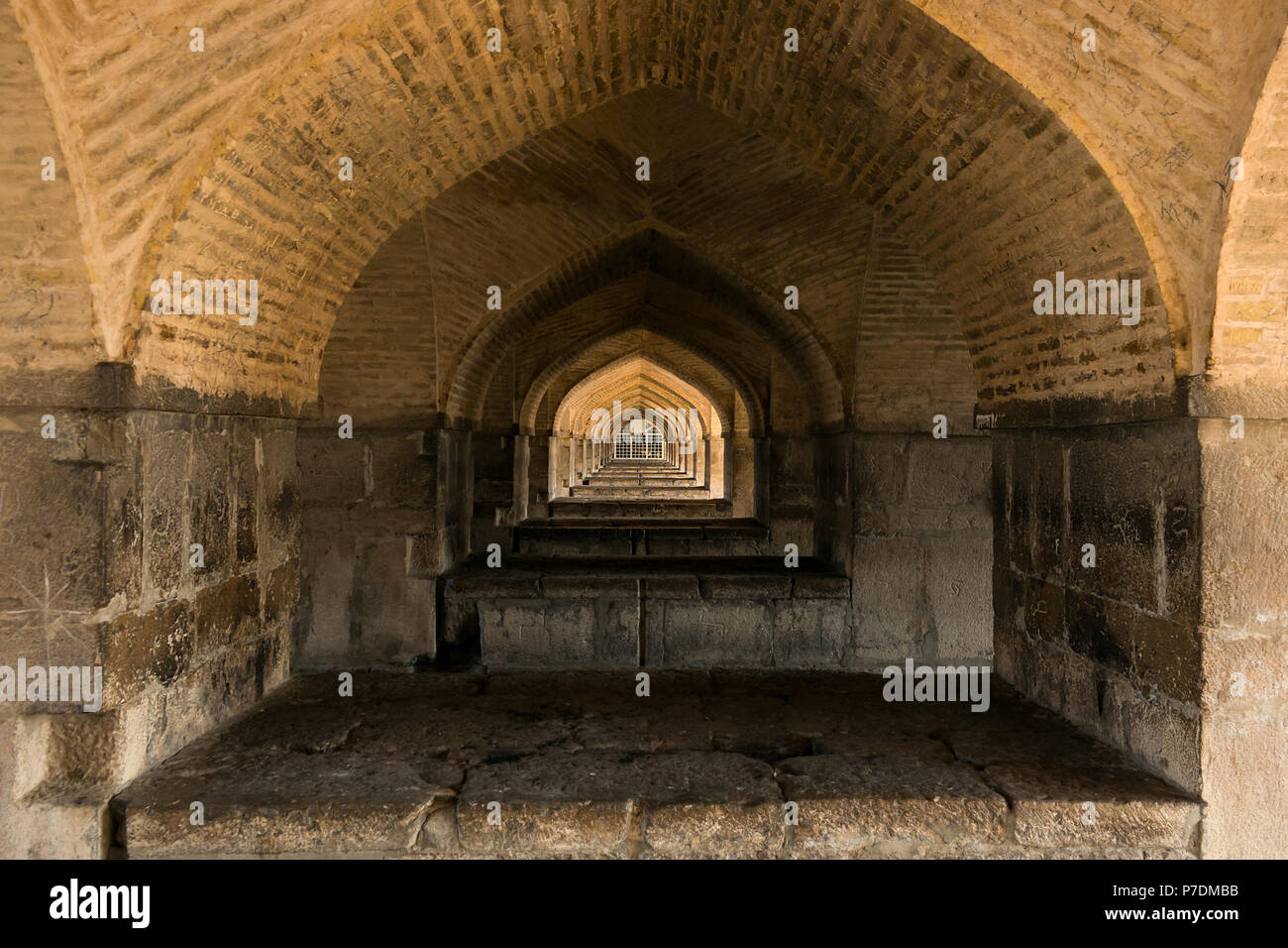 A tunnel of arches making up the architecture of the stunning Khajou ...
