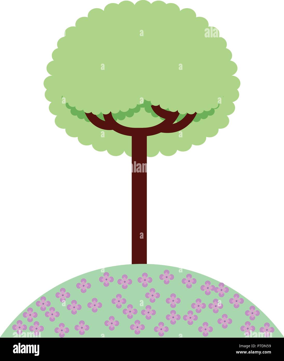 tree plant in garden isolated icon vector illustration design Stock ...