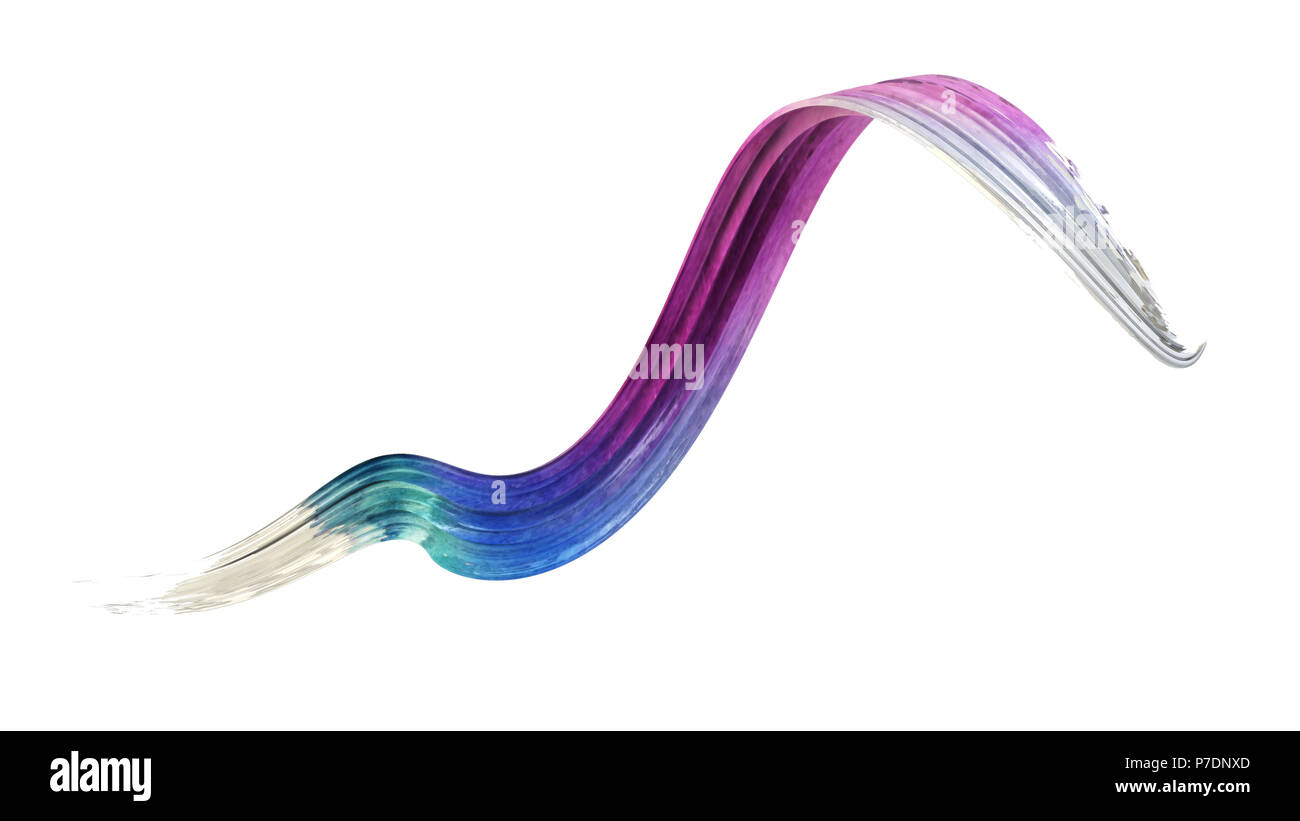 brush stroke wave 3d rendering Stock Photo - Alamy