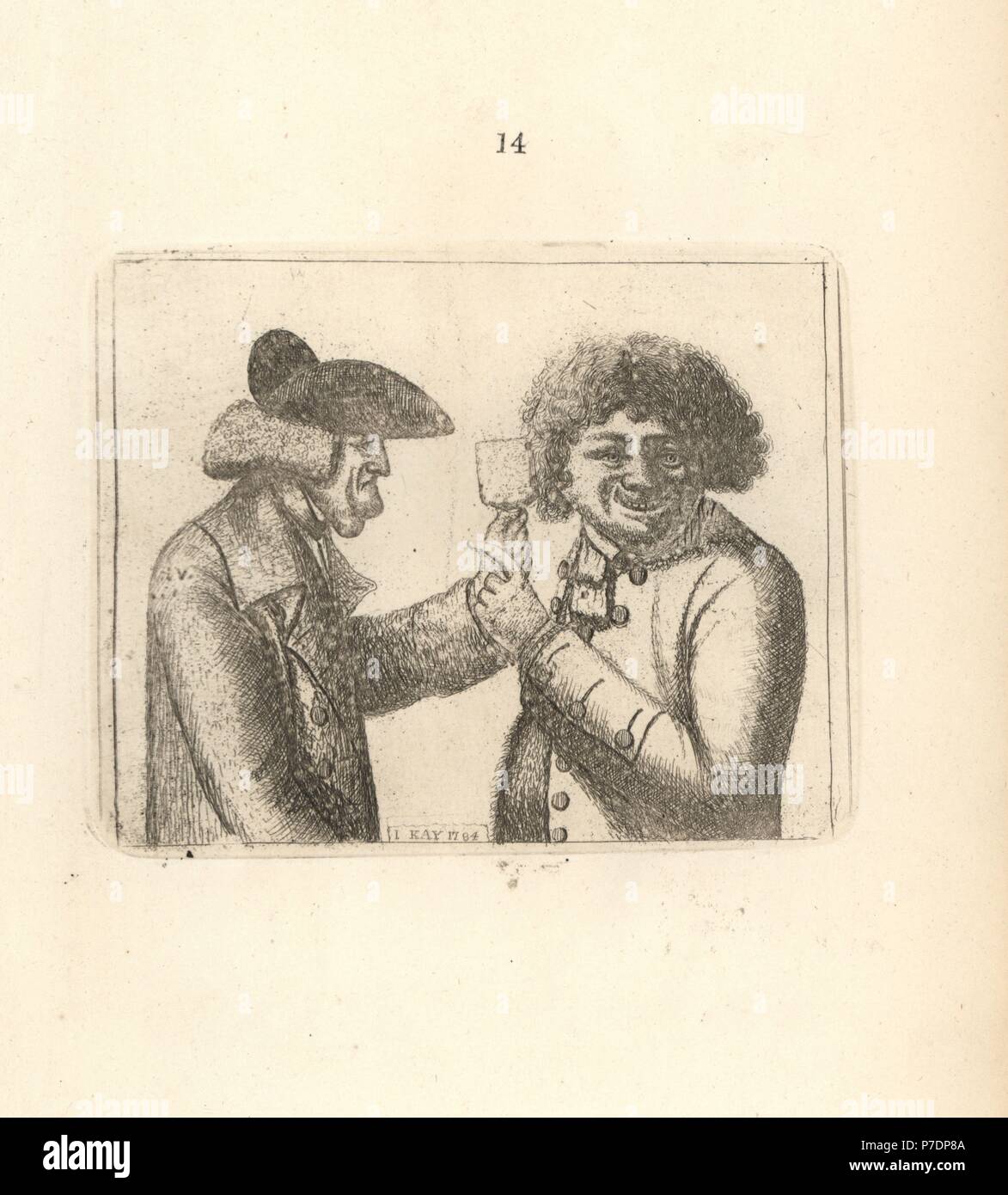 Honest George Pratt, a bellman, with an unknown fool. Copperplate ...