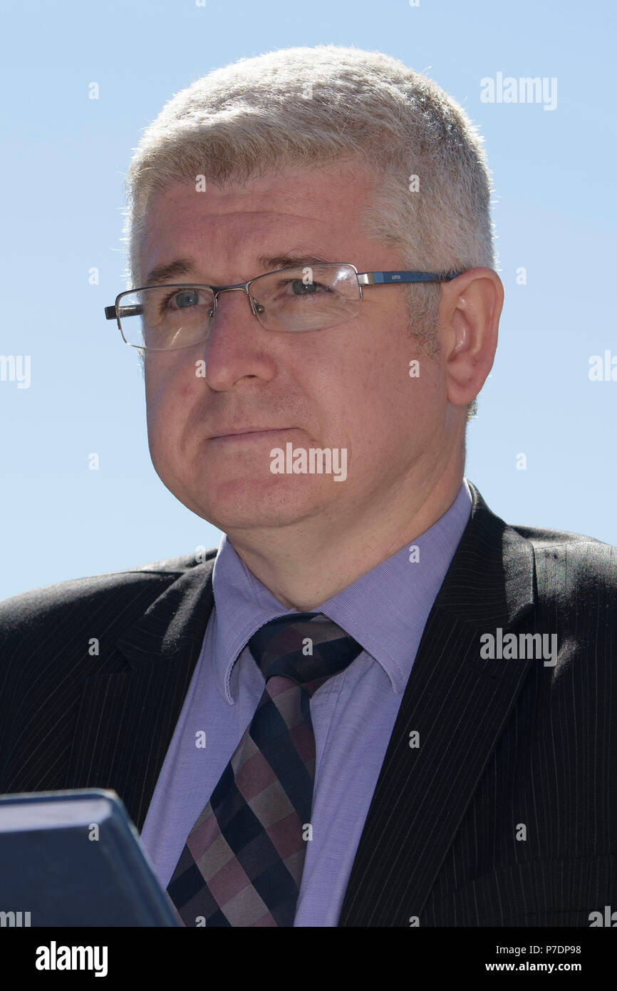 Detective Superintendent Stuart Houston outside Rothesay Police Station ...