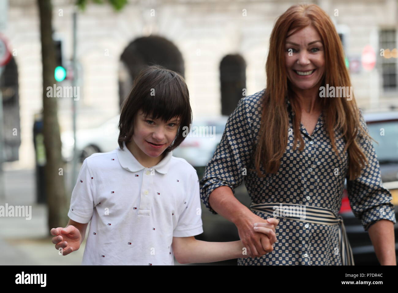 Billy Caldwell, who has a rare form of epilepsy, with his mother ...