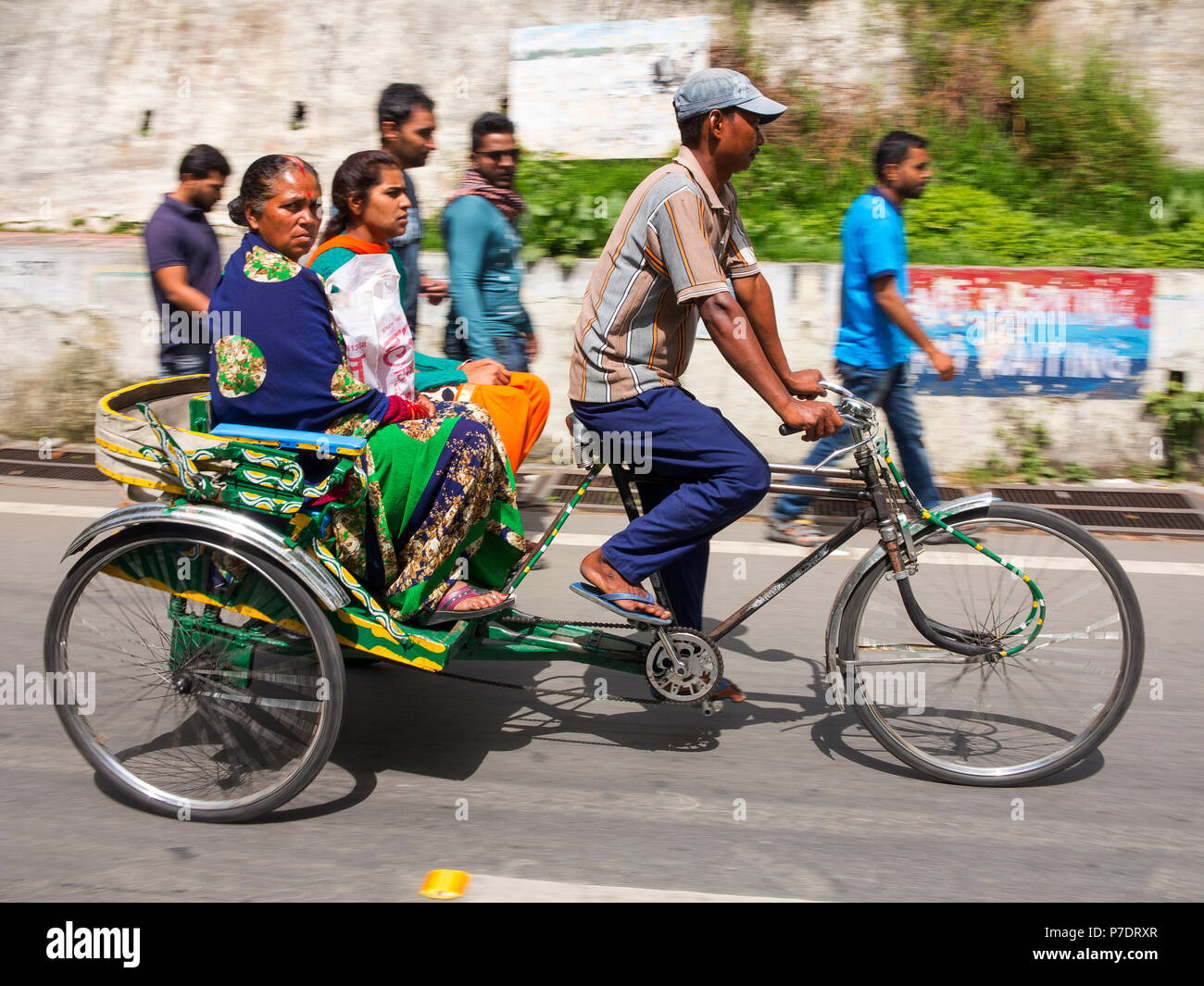 Indian womans taking a Tuk Tuk ride in Nainital, Uttarakhand, India ...