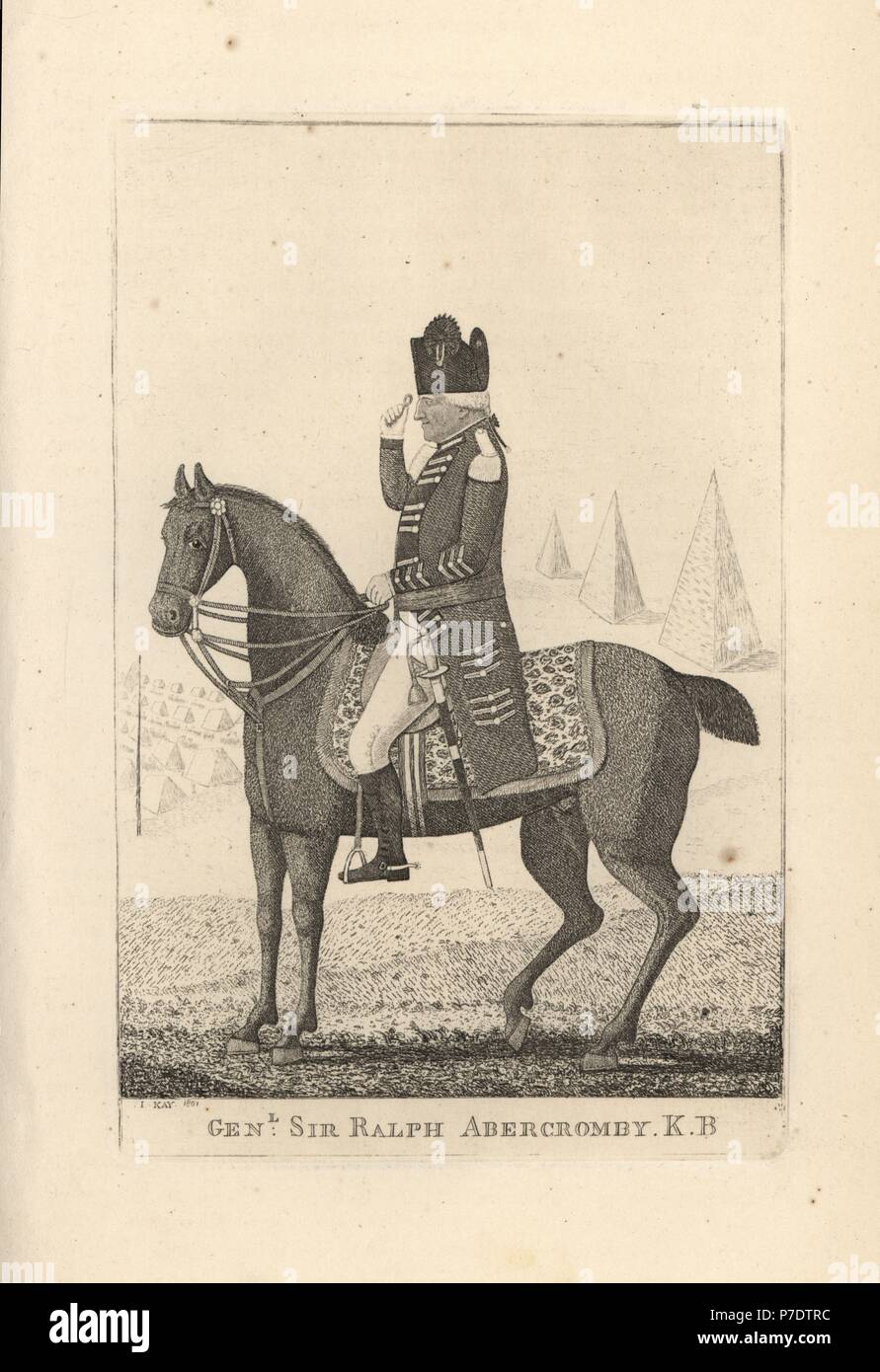 General Sir Ralph Abercromby, viewing the encamped army on the plains ...