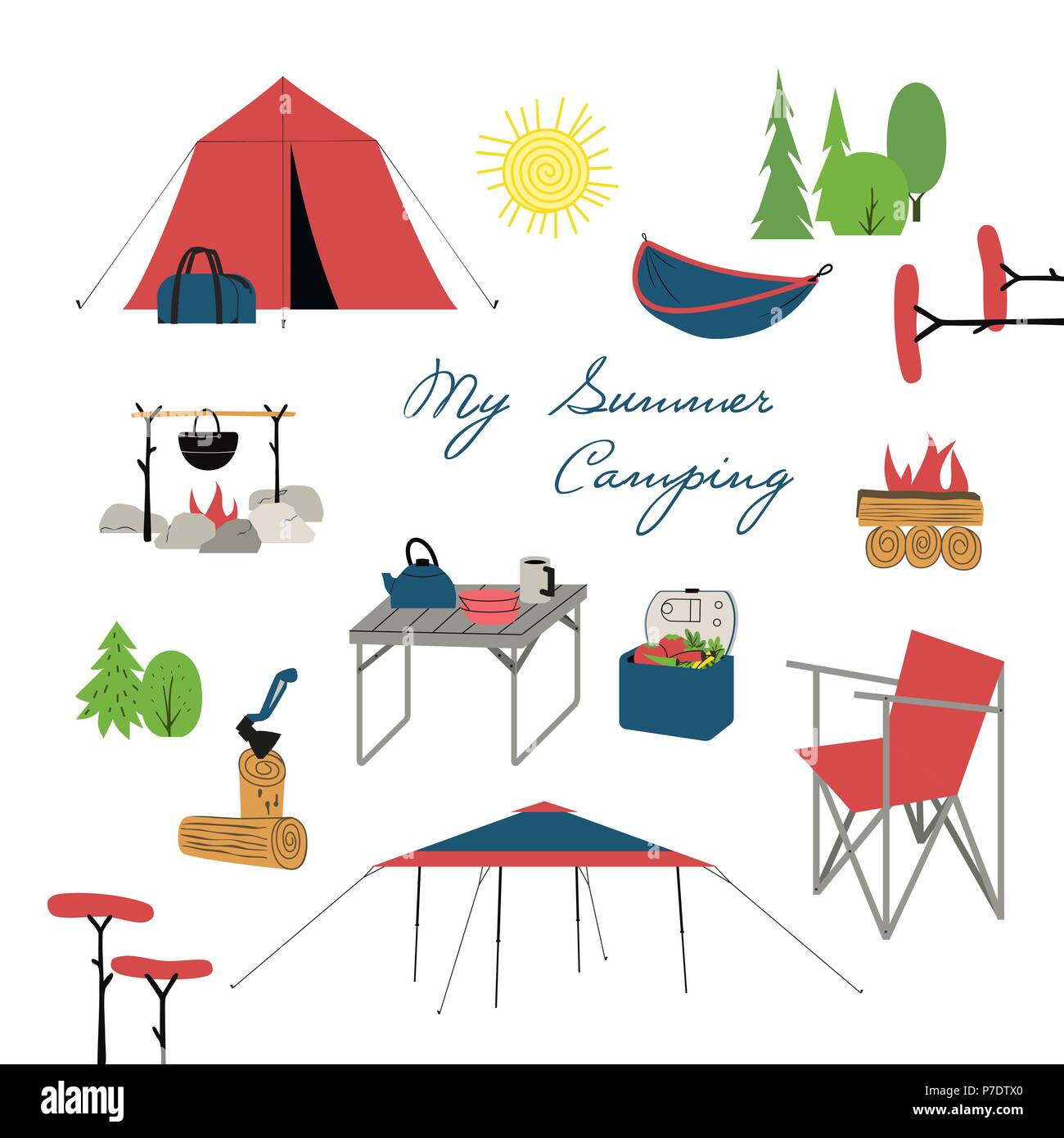 Summer camp clipart hi-res stock photography and images - Alamy