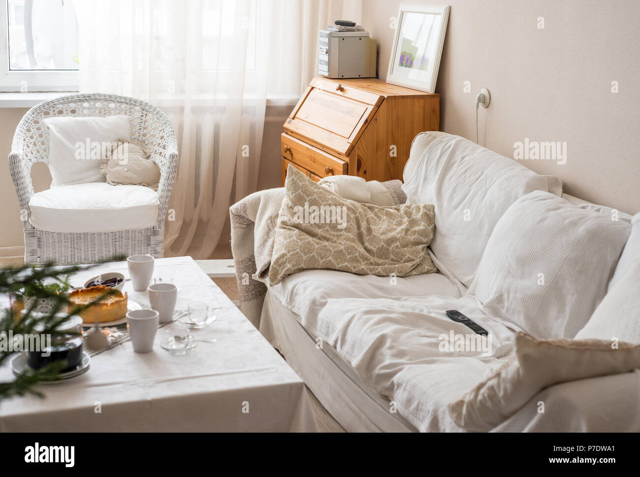 Interior of the house in light colors Stock Photo - Alamy