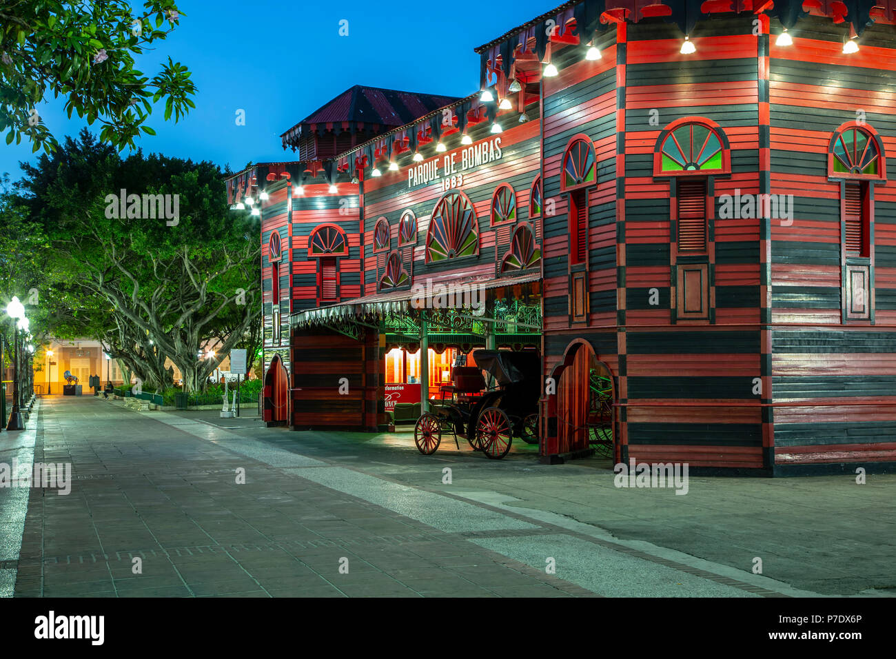 Historic Firehouse (Parque de Bombas), Ponce, Puerto Rico Stock Photo ...