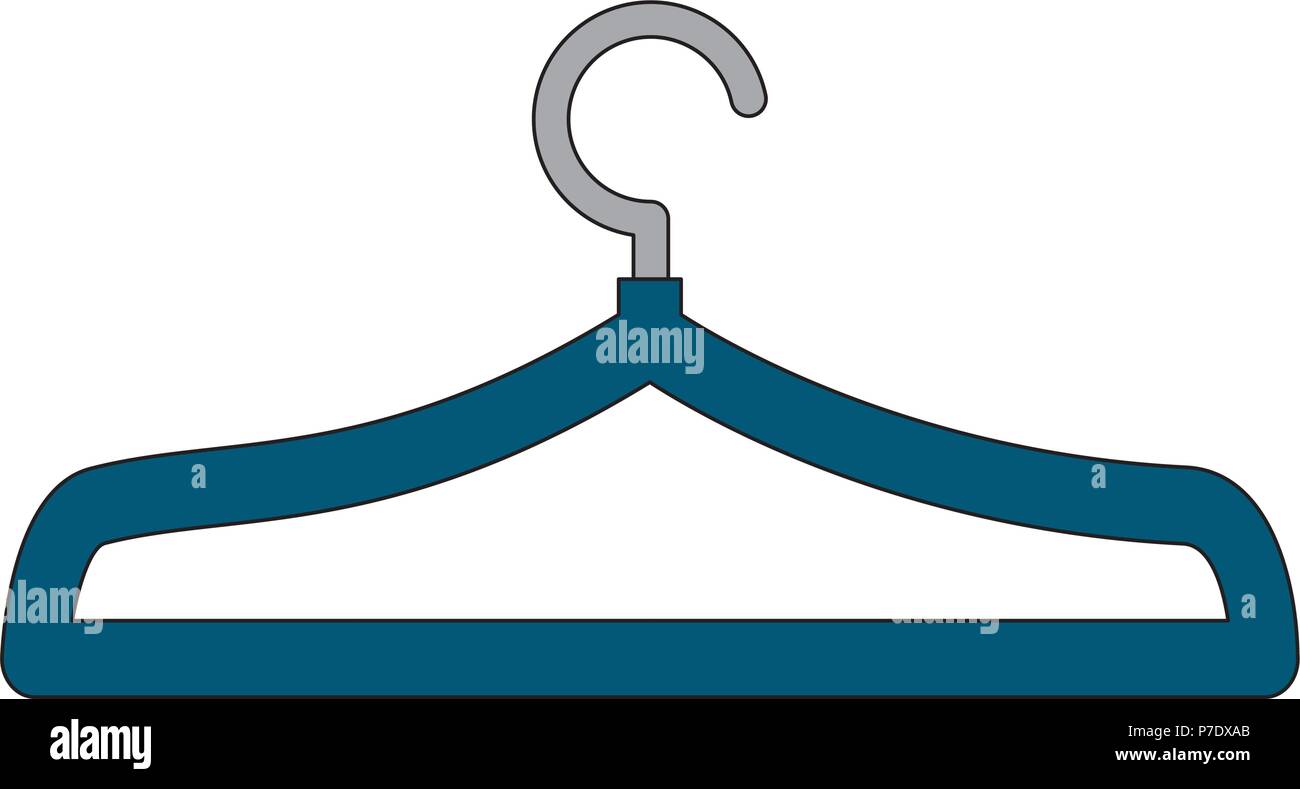 blue clothes hanger metal empty vector illustration Stock Vector Image ...