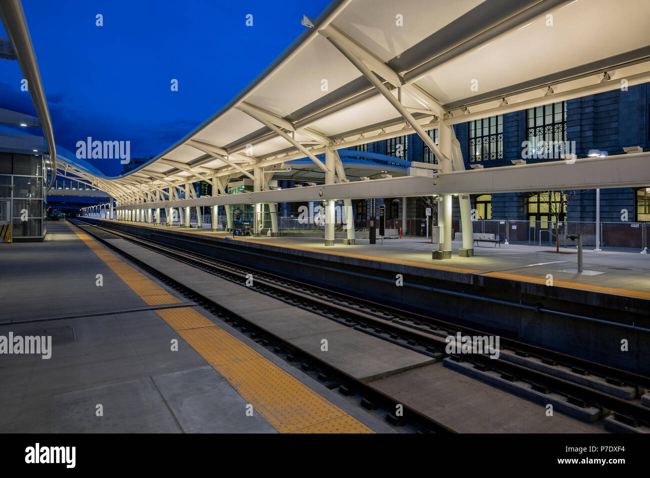 Commuter Rail Terminal, Denver Union Station, Denver, Colorado USA ...