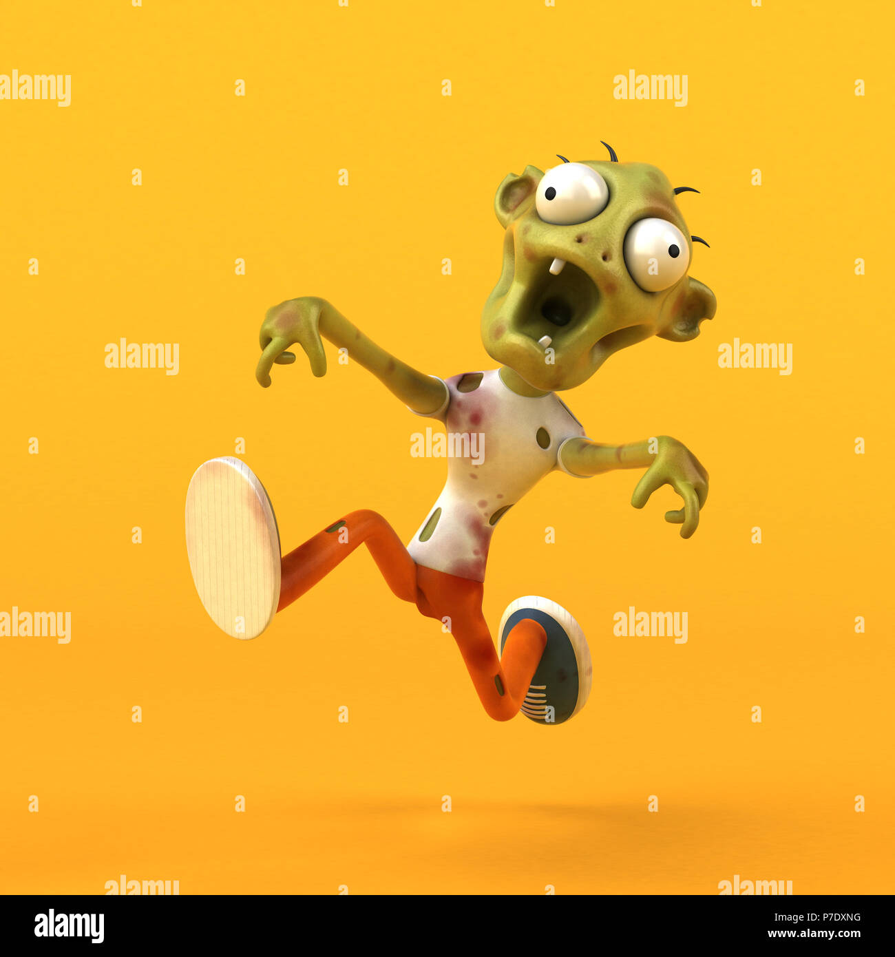Fun zombie - 3D Illustration Stock Photo - Alamy