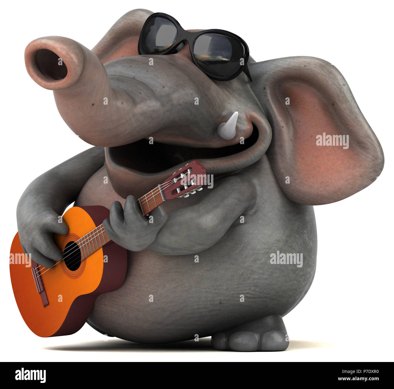 Fun elephant - 3D Illustration Stock Photo - Alamy