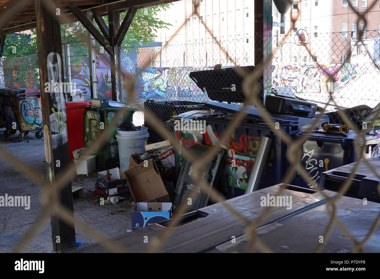 Trash area hi-res stock photography and images - Alamy