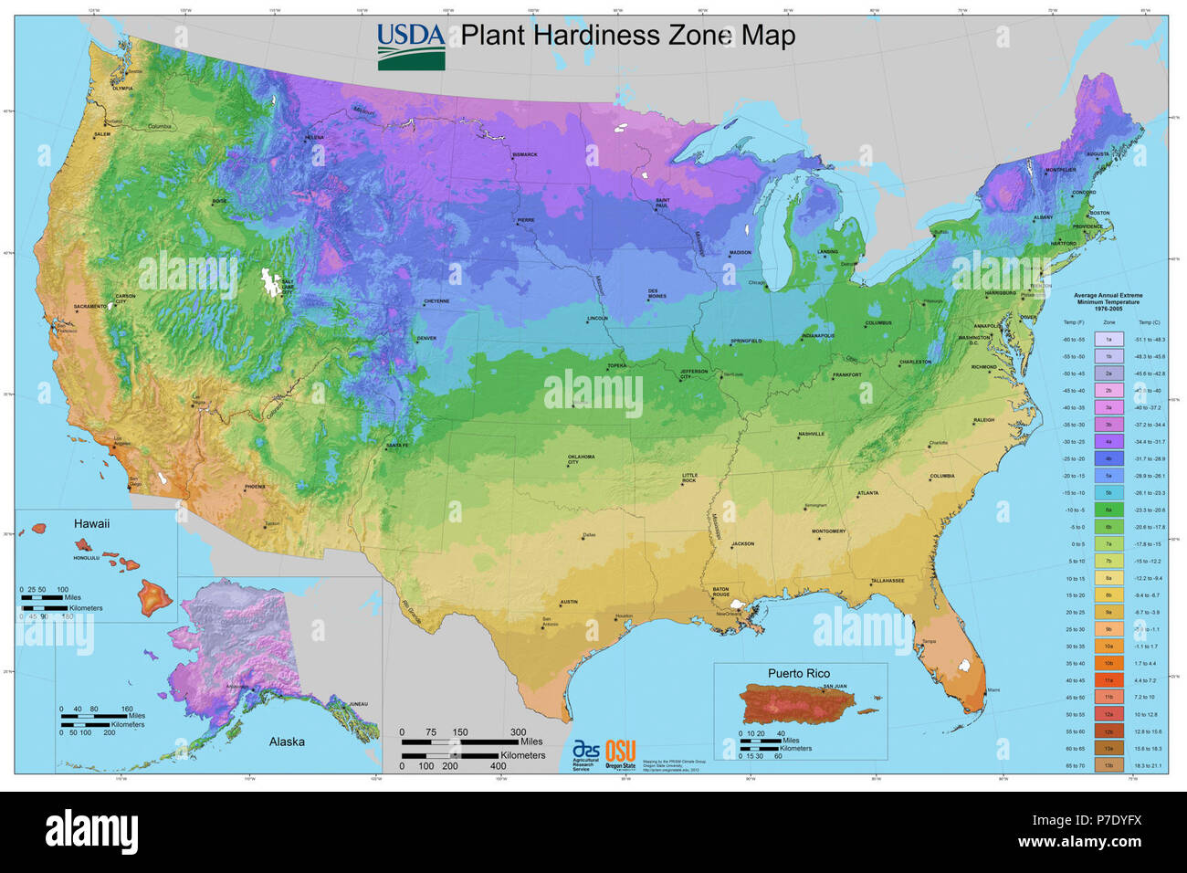 Plant hardiness zone map hi-res stock photography and images - Alamy