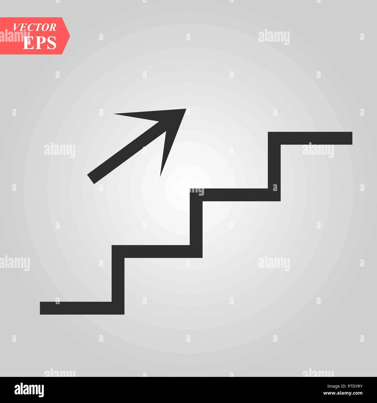 Stairs up vector icon on white background eps 10 Stock Vector Image ...