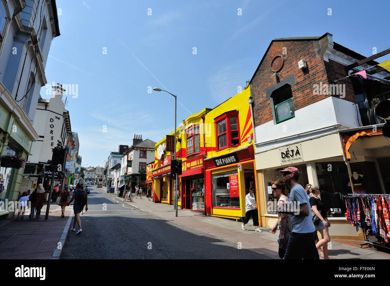 Street Scene in Brighton, English Seaside Town, Brighton & Hove, East ...
