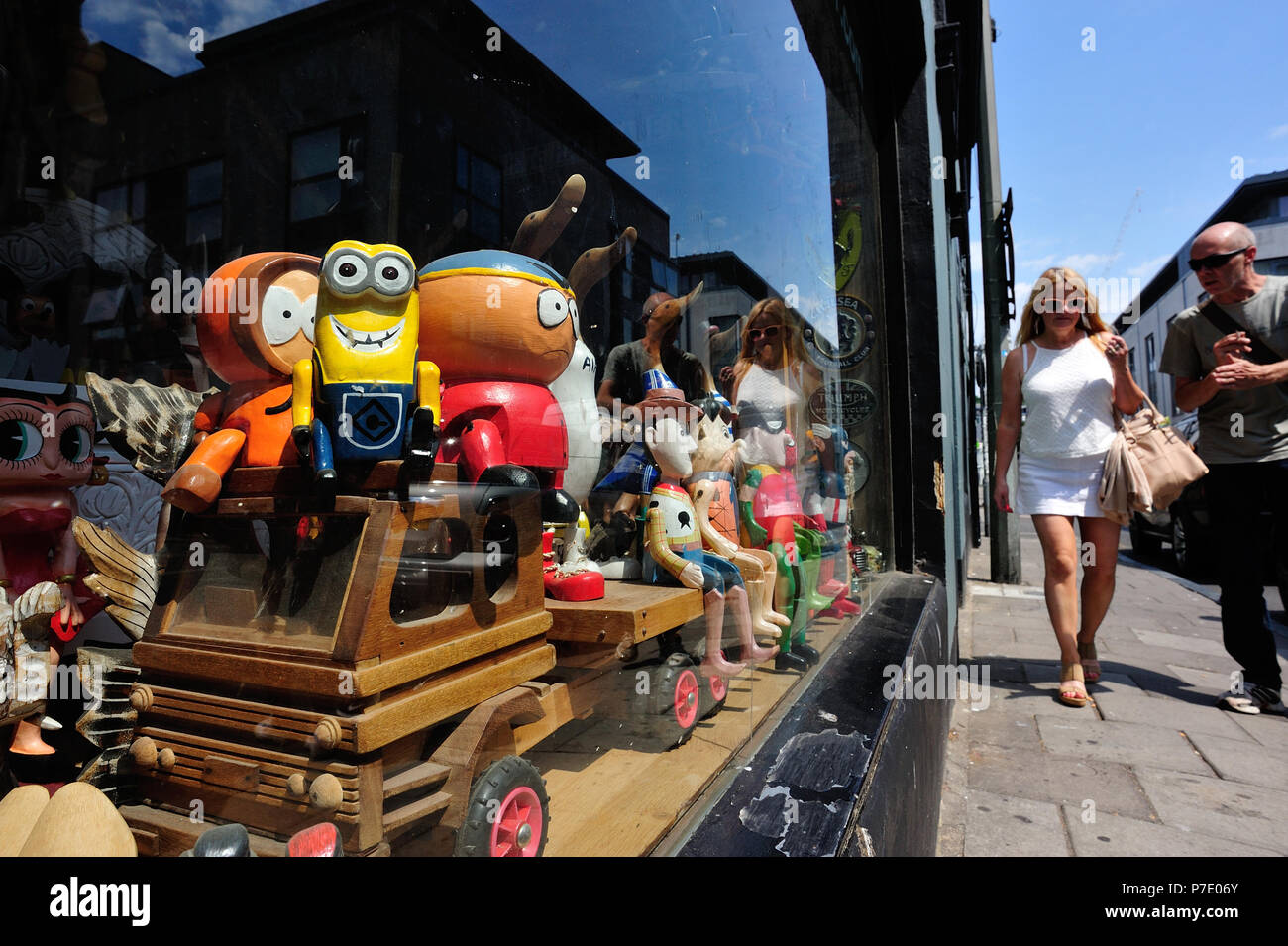 Wooden Toys in shop window in Brighton, English Seaside Town, Brighton ...