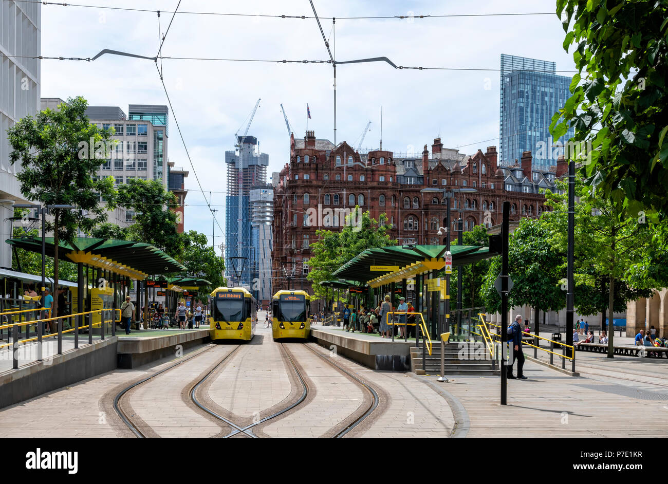 Manchester Tram St Peters Square Rome
