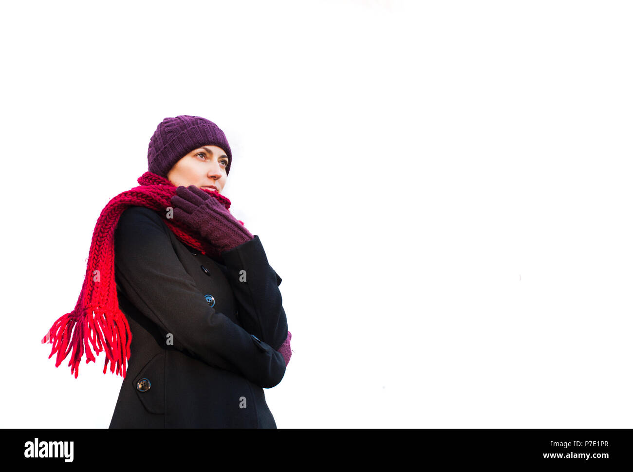 Frozen young woman Stock Photo - Alamy