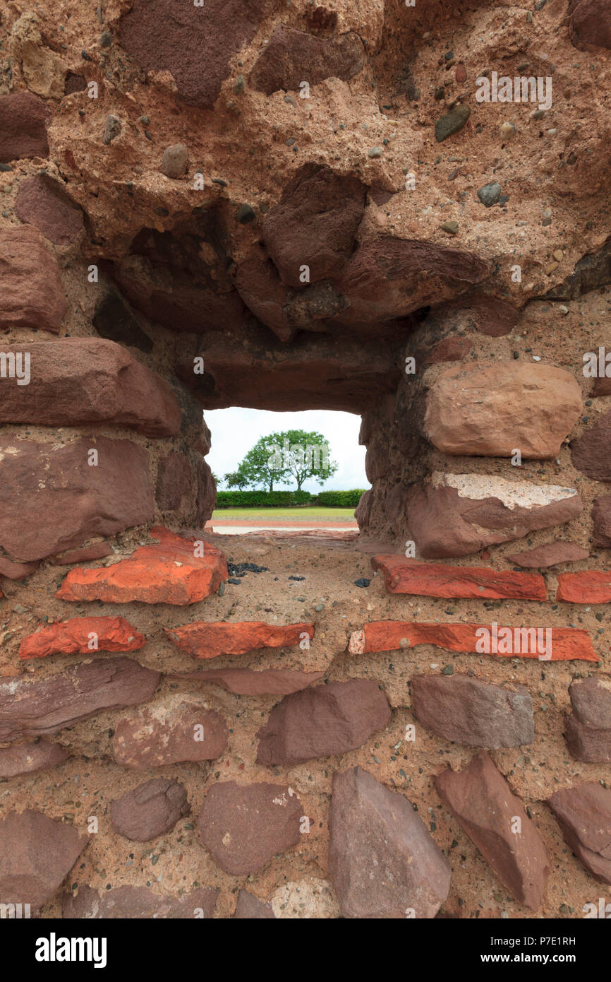 Detail of the Basilica Wall of the baths at Wroxeter, Shropshire ...