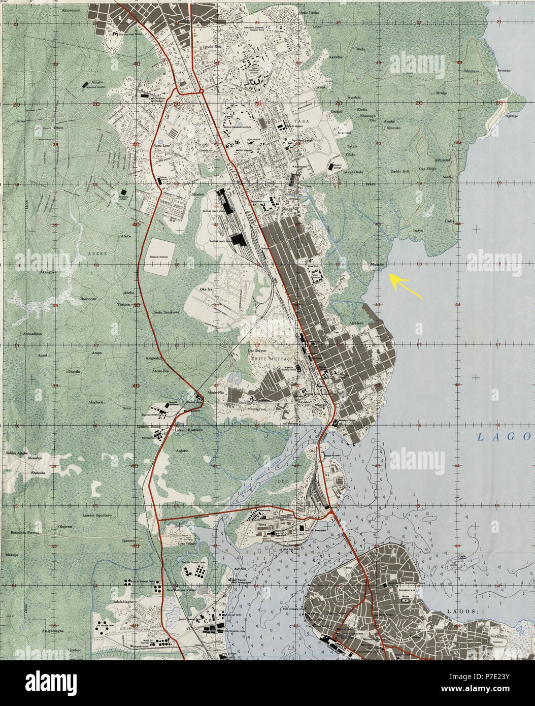 1962 Makoko map detail Lagos Nigeria txu-oclc-441966035-lagos-1962 ...