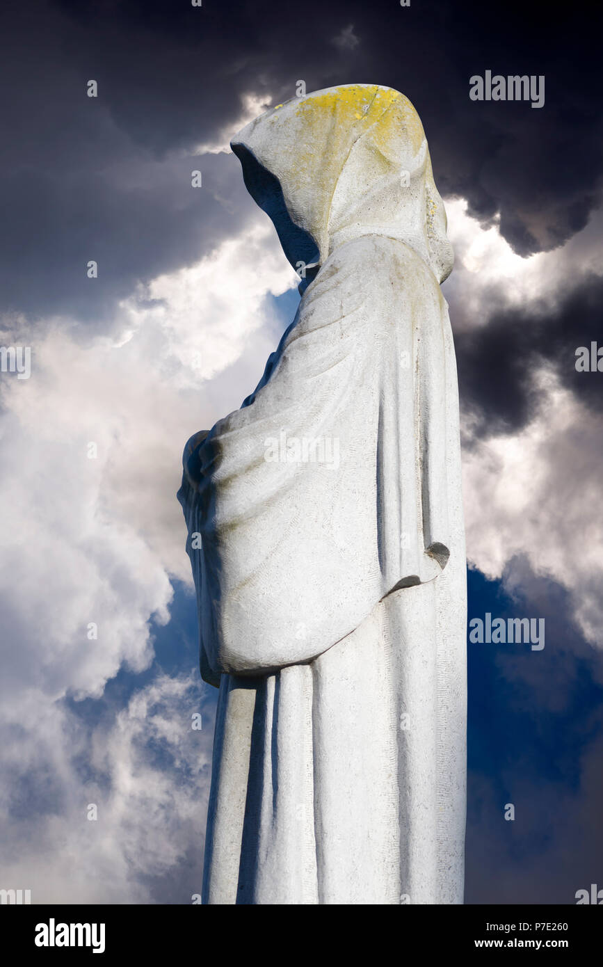 faceless monk statues at the town of fermoy in county cork ireland with ...